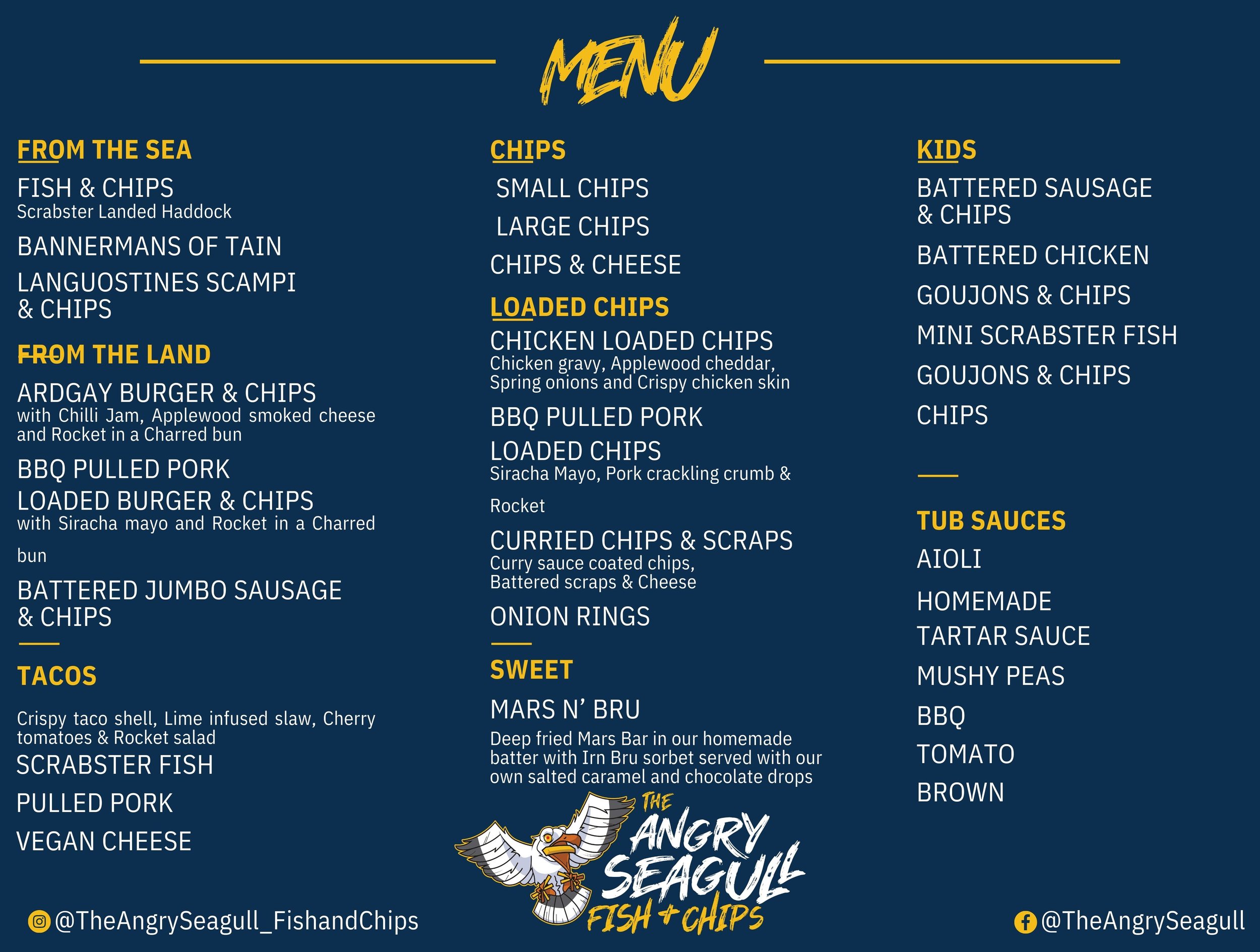 Menu — The Angry Seagull
