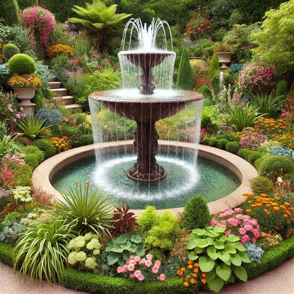 15 Garden Fountain Ideas for a Serene Backyard