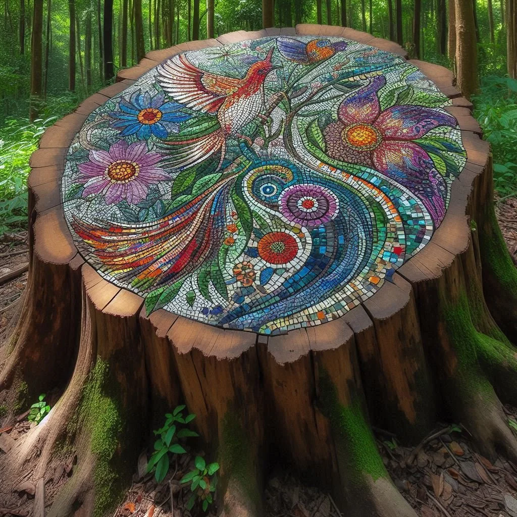15 Short Tree Stump Ideas for Outdoor Decor