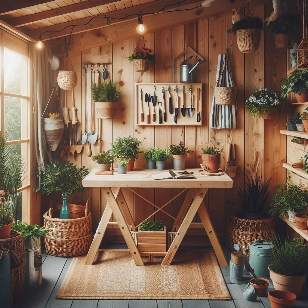 15 Functional Garden Shed Interior Ideas