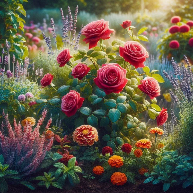 15 Best Rose Companion Plants for a Healthy Garden