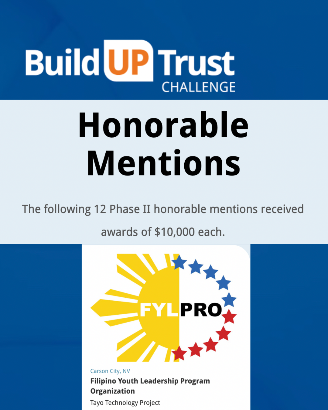 Tayo selected as Honorable Mention in Phase II of NIH Build UP Trust ...