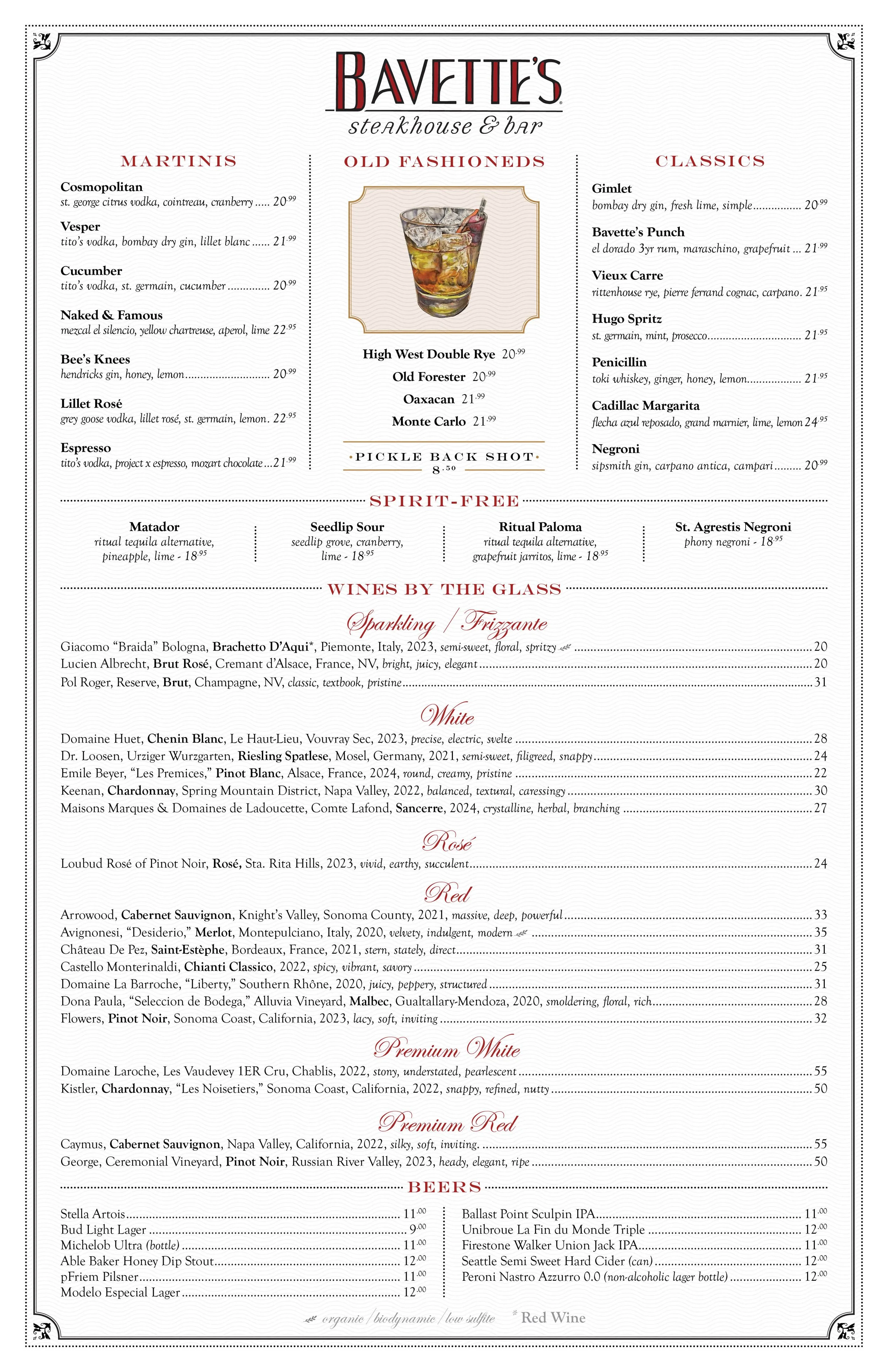 Food & Drink — Las Vegas | Bavette's Steakhouse & Bar
