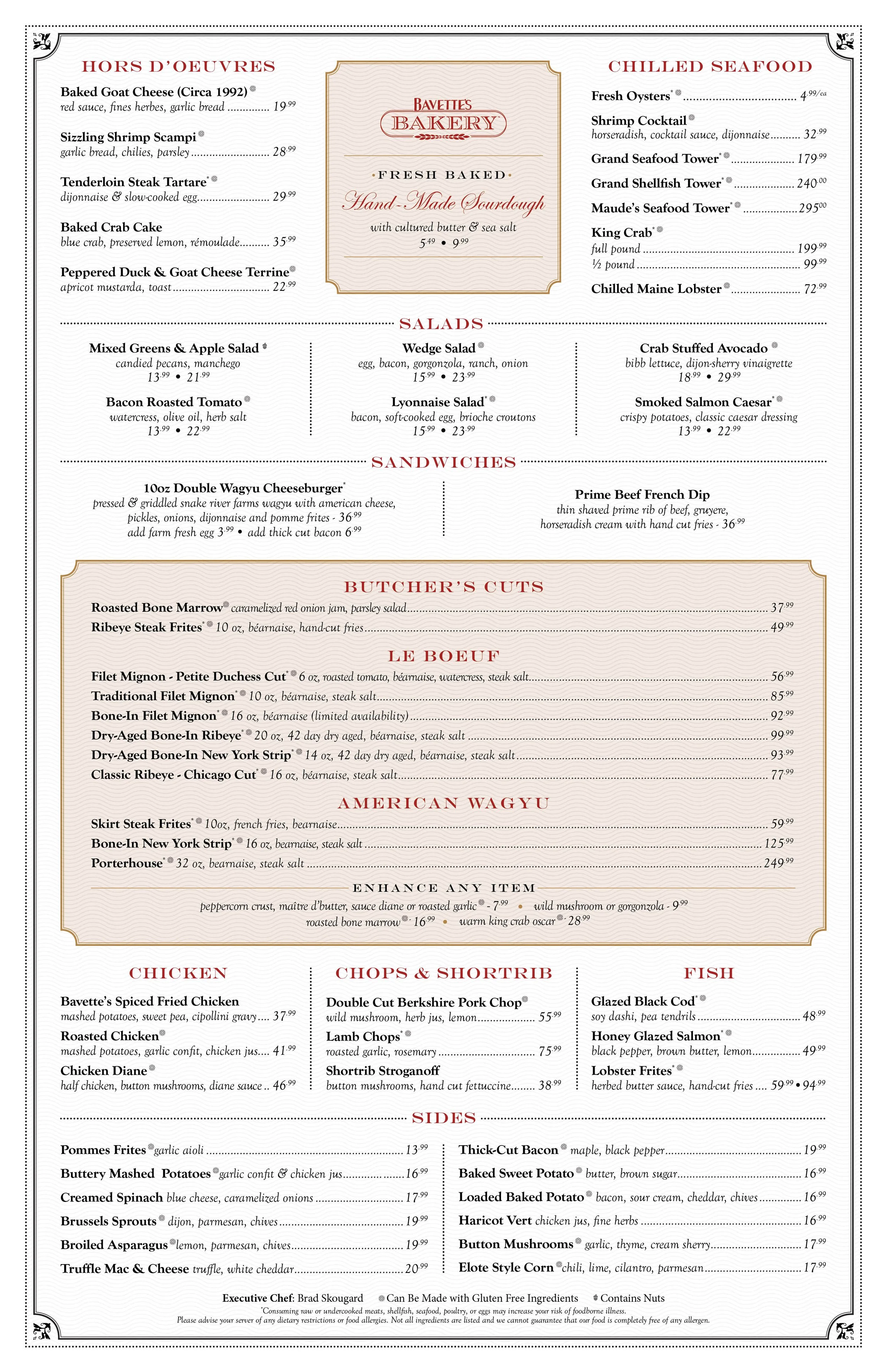 Food & Drink — Las Vegas | Bavette's Steakhouse & Bar