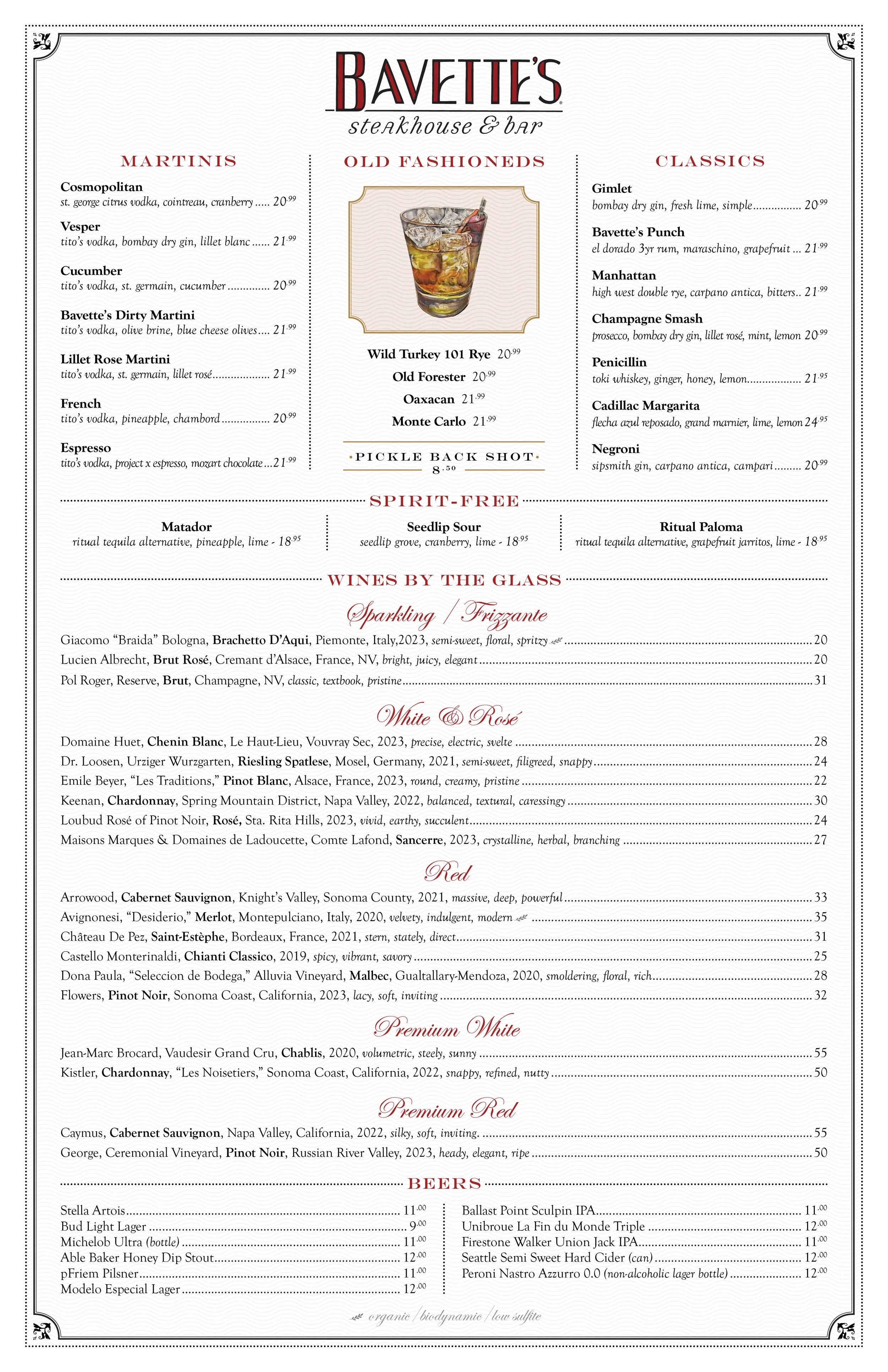 Food & Drink — Las Vegas | Bavette's Steakhouse & Bar