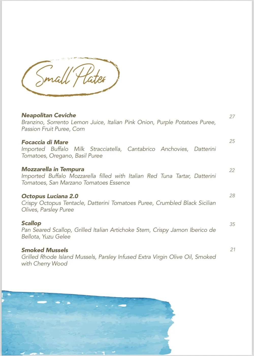 Menu — Amo SeaFood