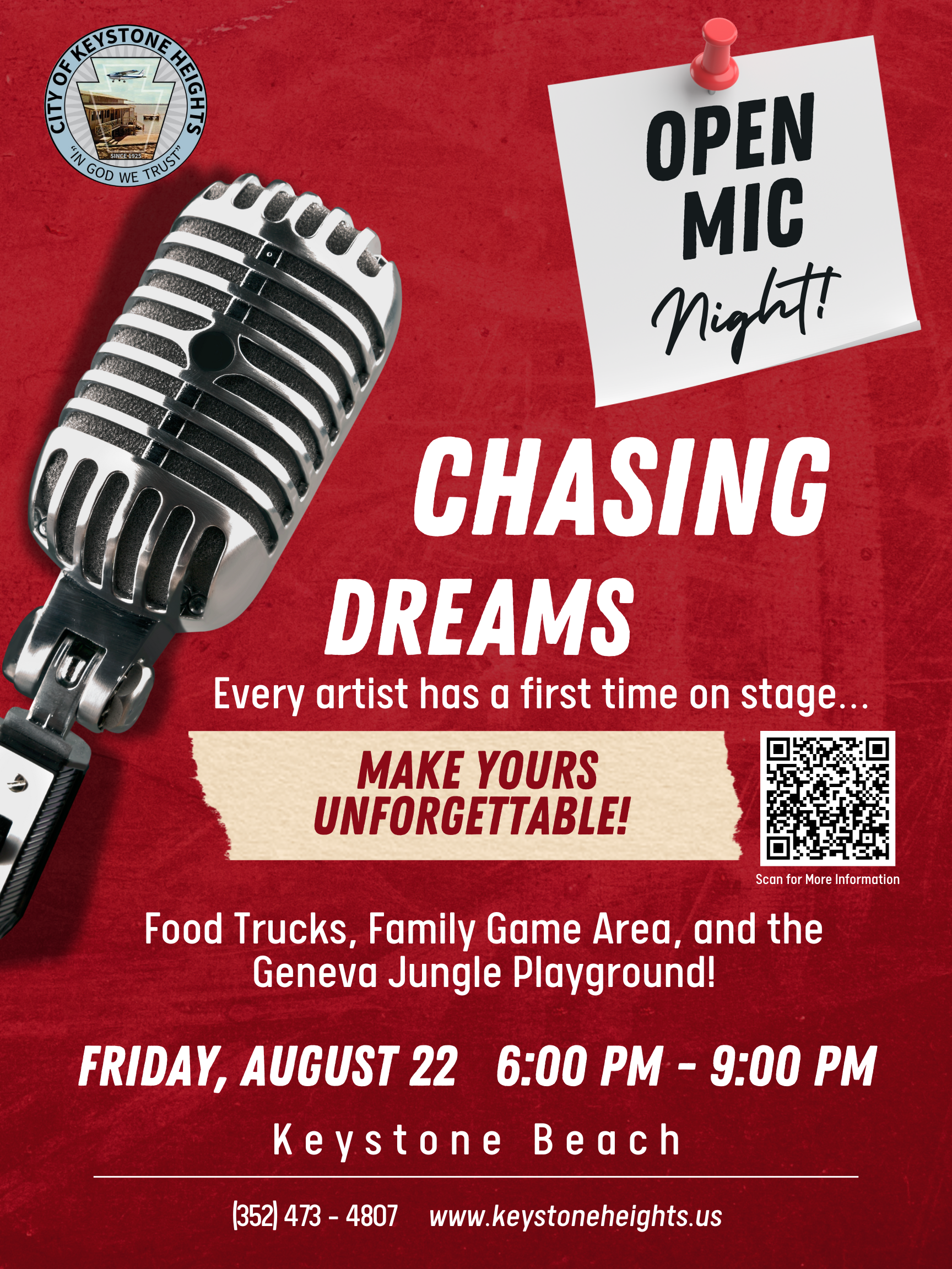 Open Mic Night — The City of Keystone Heights