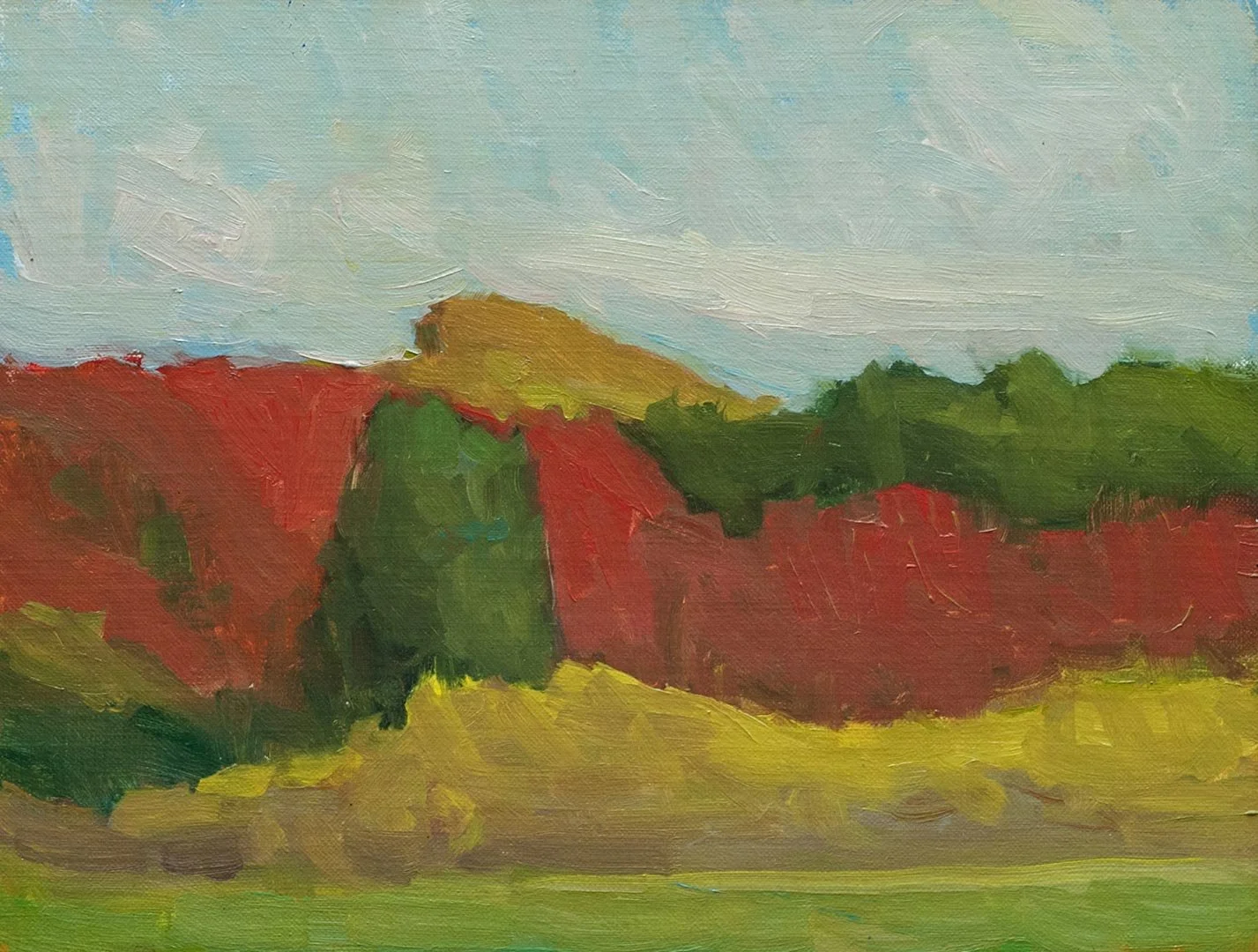 Red Pear Tree (Study for Big Red) - 9" x 12" — Allen Whiting