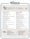 Menu 1 — The Franklin
