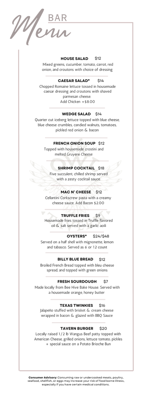 Eat — The Owl Tavern