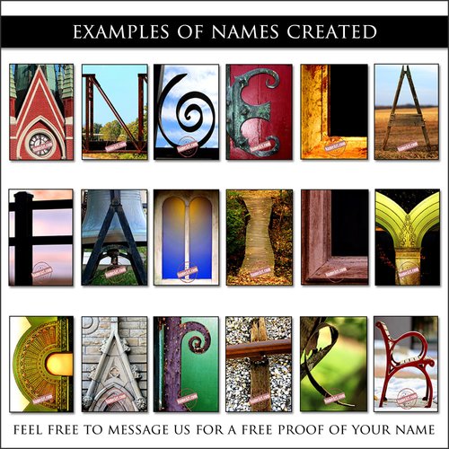 Alphabet Photo for DIY personal name gifts. Architectural letter art ...