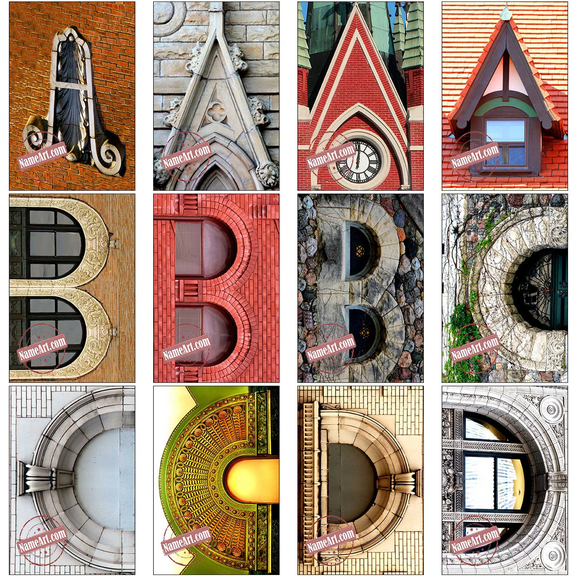 Alphabet Photo for DIY personal name gifts. Architectural letter art ...