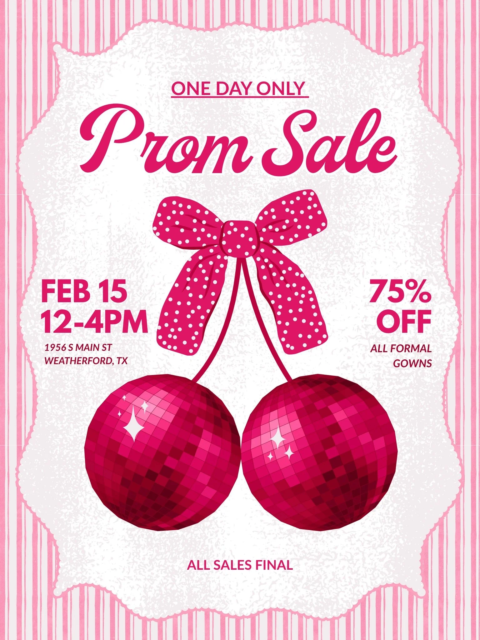 Feb. 2026 | Exclusive One Day Only Prom Sale — Nora Spencer Bridal & Formal