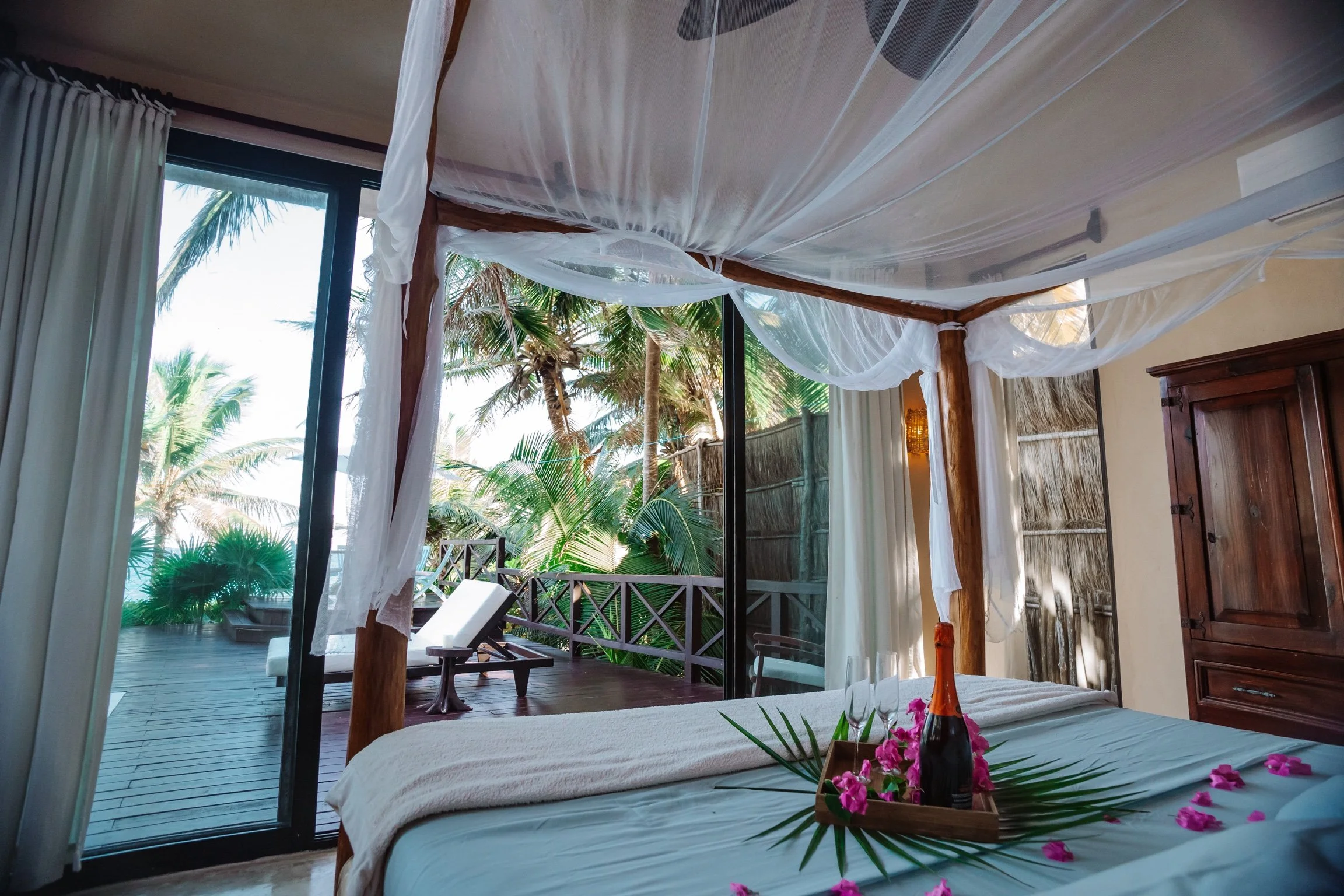 Luxurious Bedrooms with Ocean Views — Casa Chic Tulum