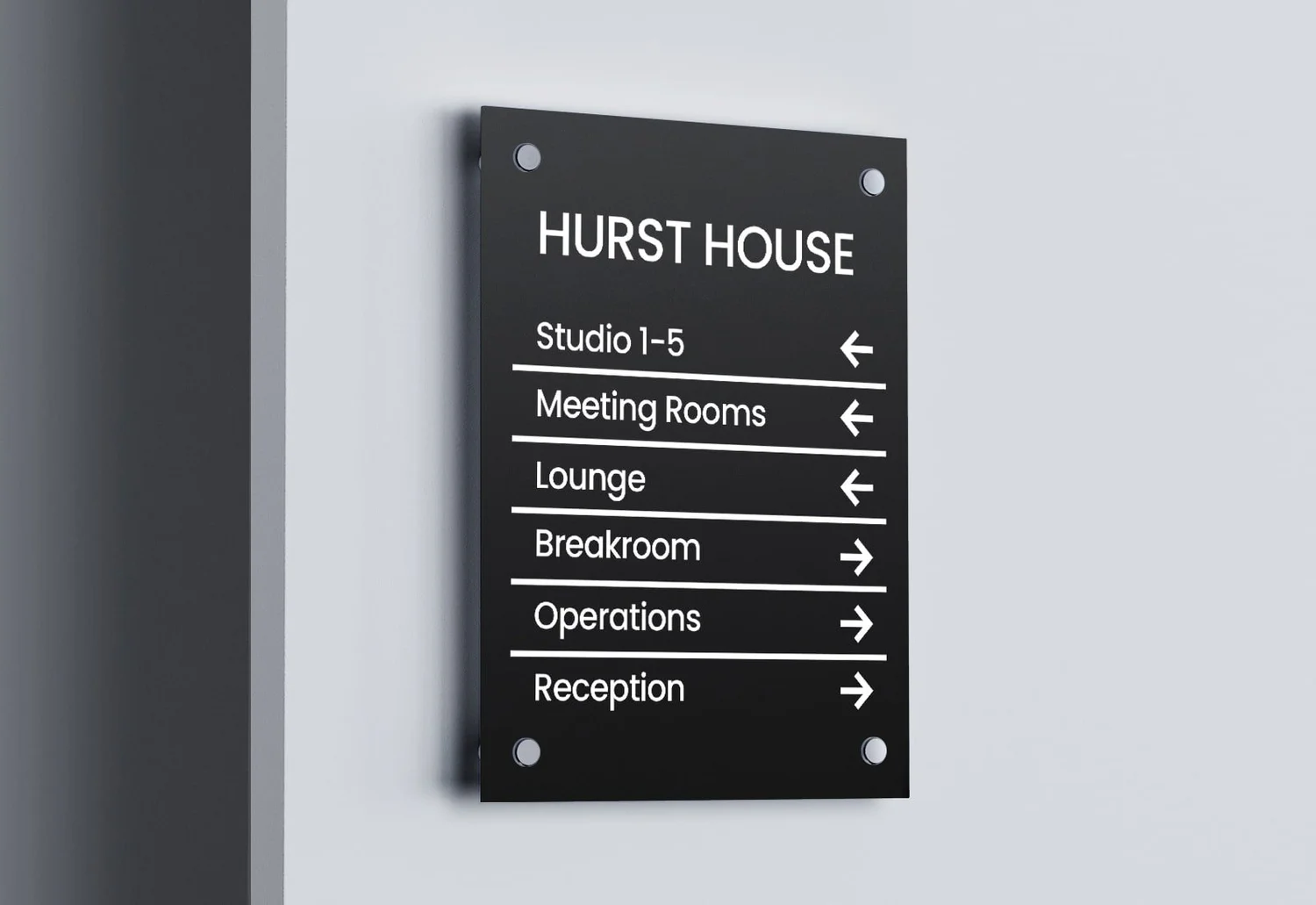 Double Layer Acrylic Sign with Back Panel | Sign Shop UK