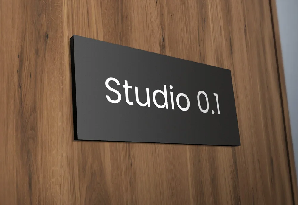 Double Layer Acrylic Sign with Back Panel | Sign Shop UK