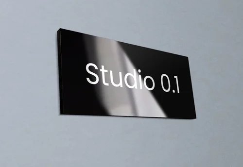 Double Layer Acrylic Sign with Back Panel | Sign Shop UK