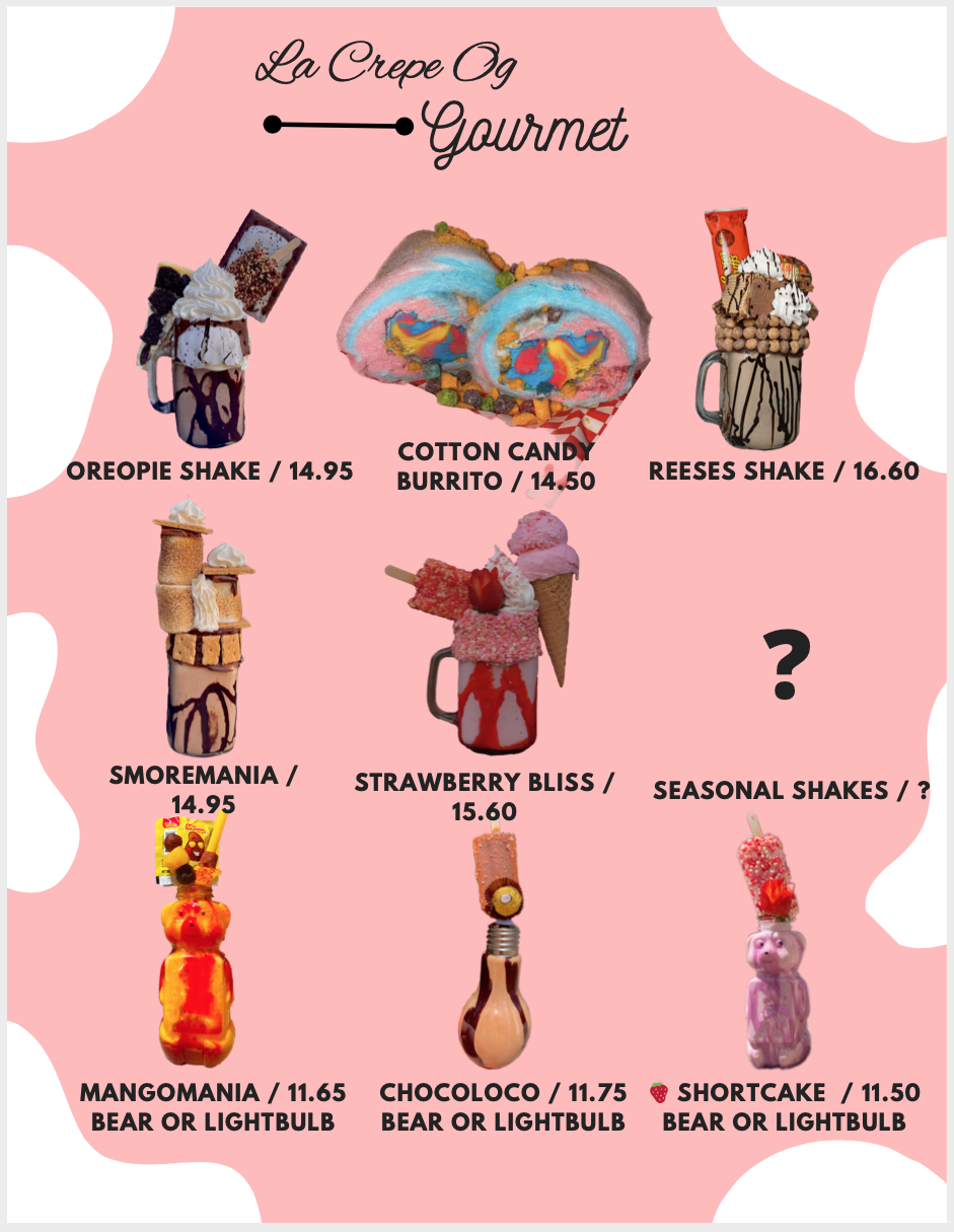 Menu — La Crepe OG Gourmet
