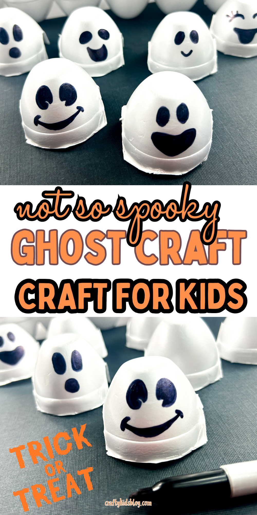 Egg Carton Ghost Craft: Fun and Simple Halloween Activity — Crafty Kids ...