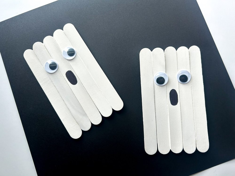 Halloween Popsicle Stick Ghost Craft for Kids — Crafty Kids Blog