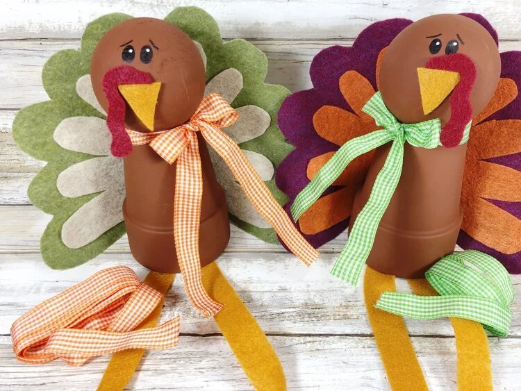 DIY Thanksgiving Clay Pot Turkey Craft — Crafty Kids Blog