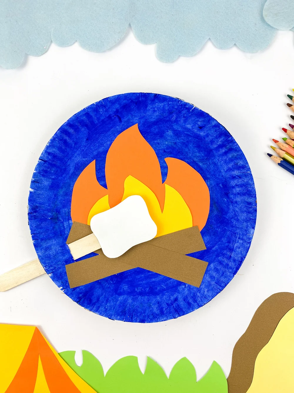 Fun Free Smores Paper Plate Craft for Kids — Crafty Kids Blog