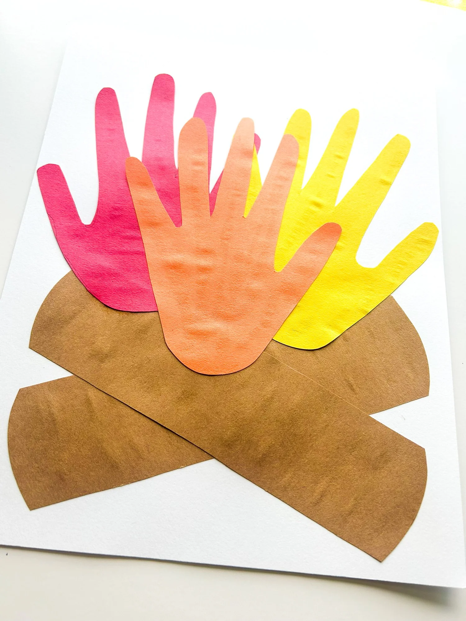 Simple Fun Campfire Handprint Fall Kid Craft — Crafty Kids Blog