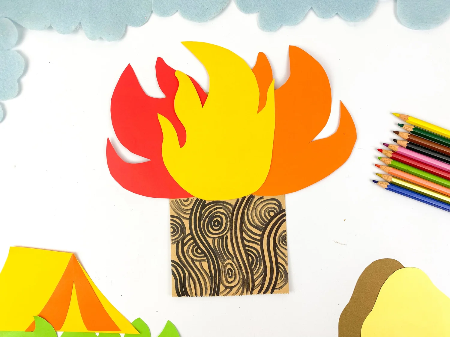 Paper Campfire DIY Craft for Kids: Free and Easy — Crafty Kids Blog