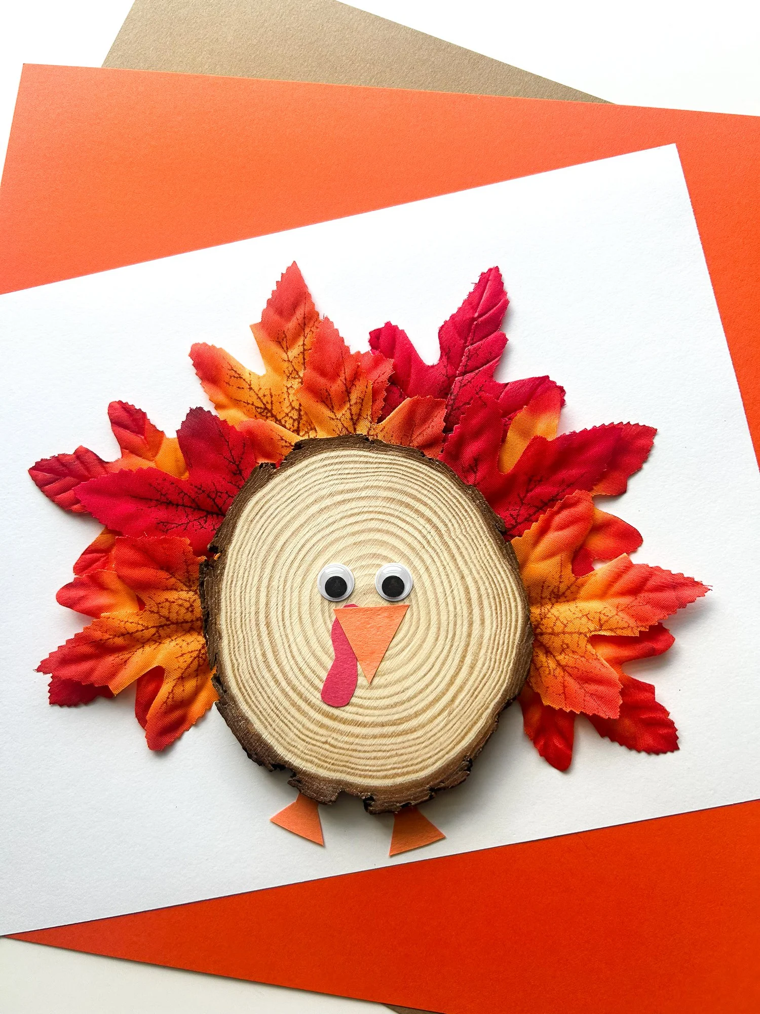 DIY Wood Slice Turkey Craft for Thanksgiving Fun — Crafty Kids Blog