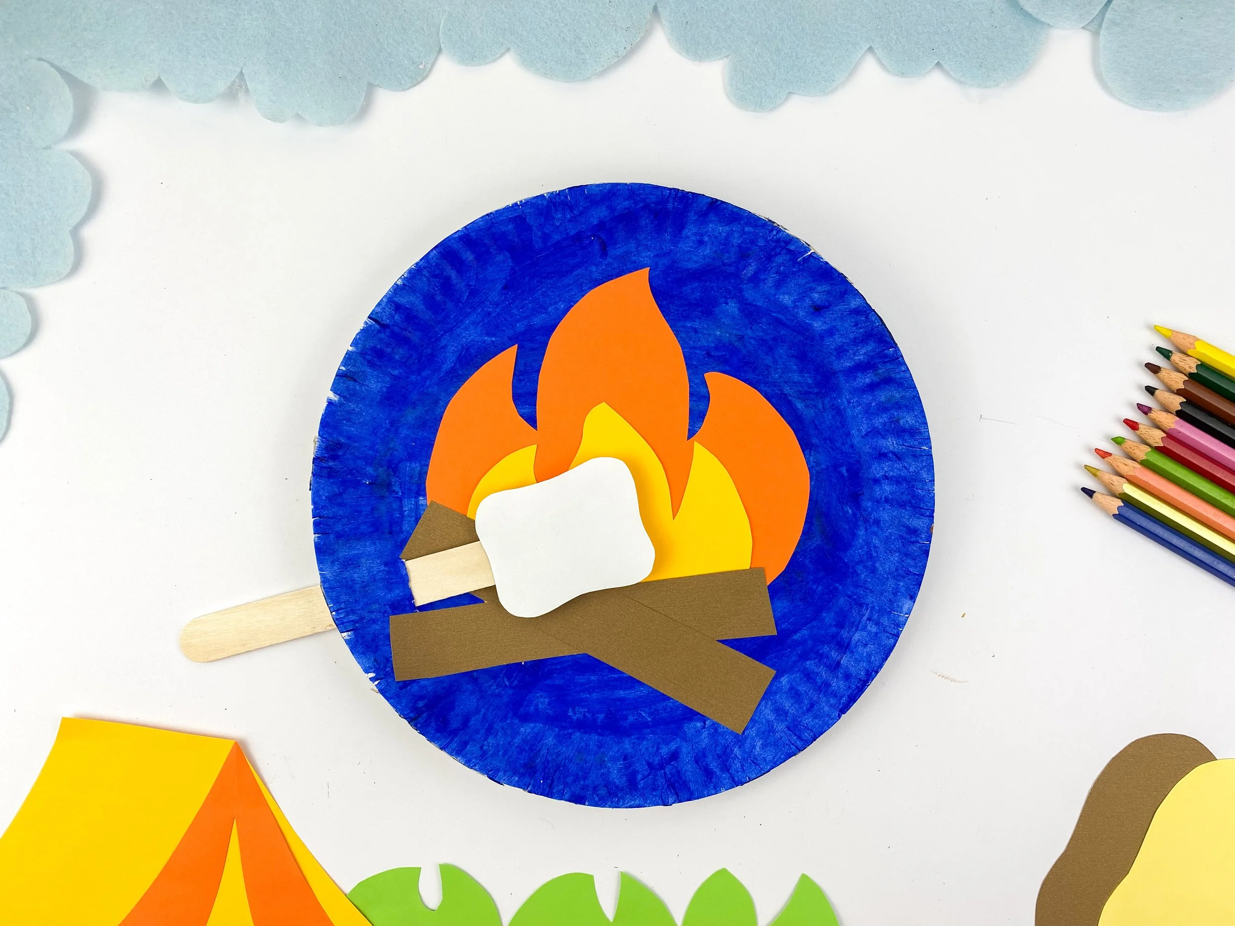 Fun Free Smores Paper Plate Craft for Kids — Crafty Kids Blog