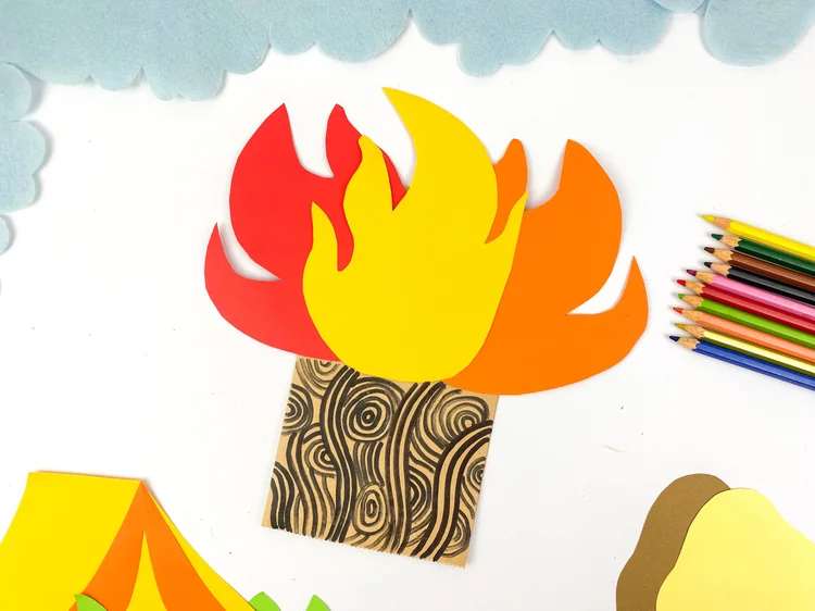Paper Campfire DIY Craft for Kids: Free and Easy — Crafty Kids Blog