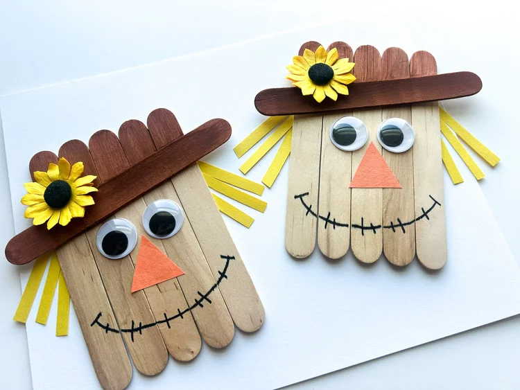 Fun Fall Scarecrow Popsicle Stick Craft for Kids to Make — Crafty Kids Blog