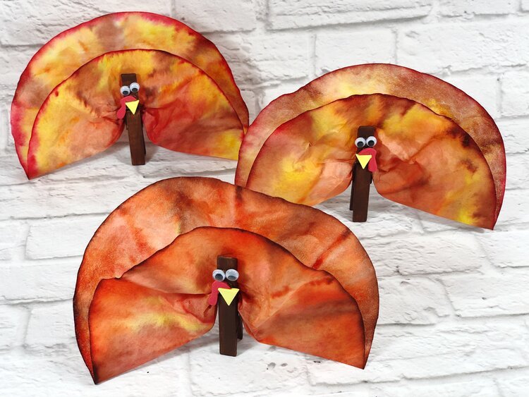 Thanksgiving Turkey Coffee Filter Craft — Crafty Kids Blog