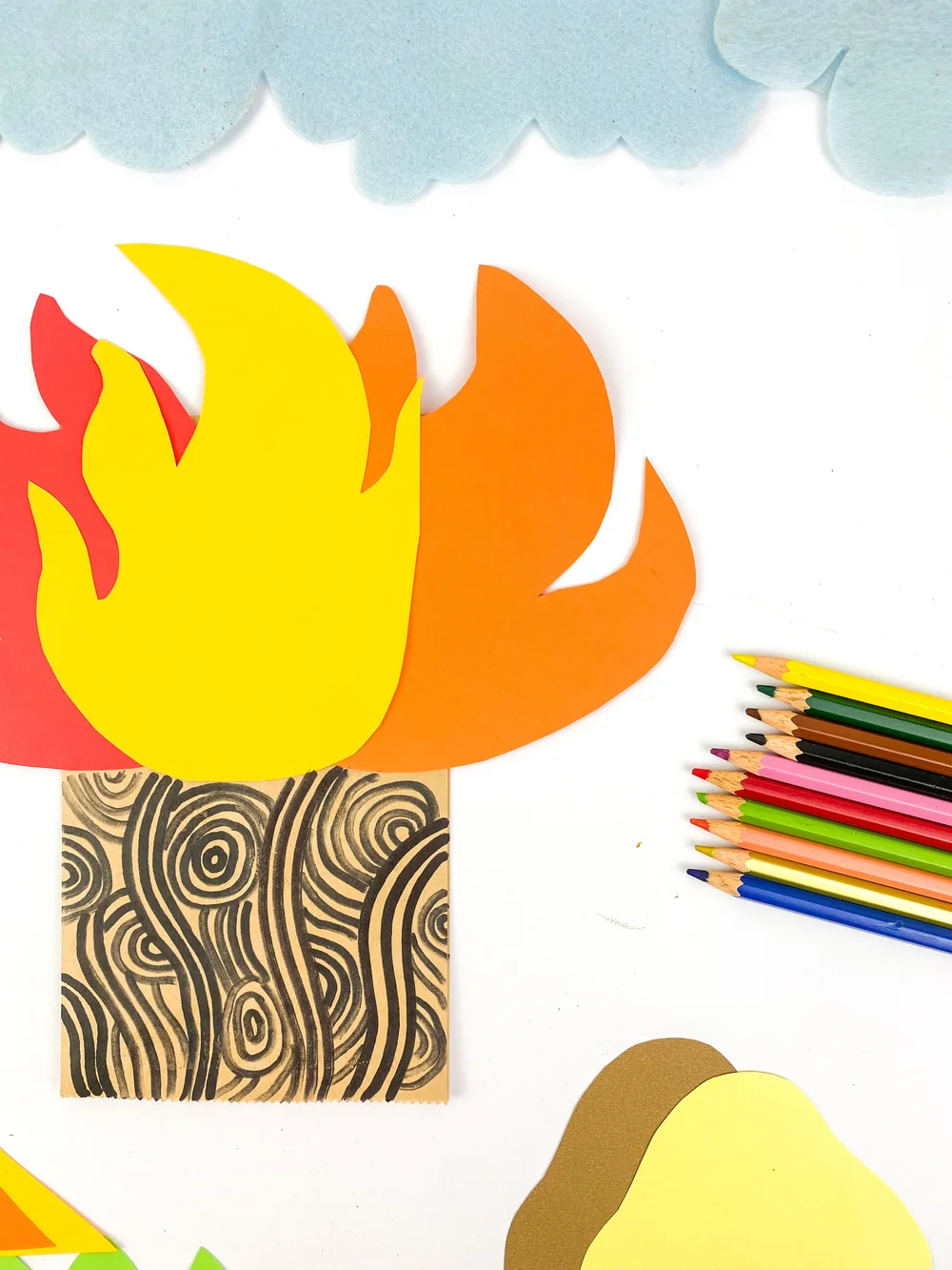 Paper Campfire DIY Craft for Kids: Free and Easy — Crafty Kids Blog
