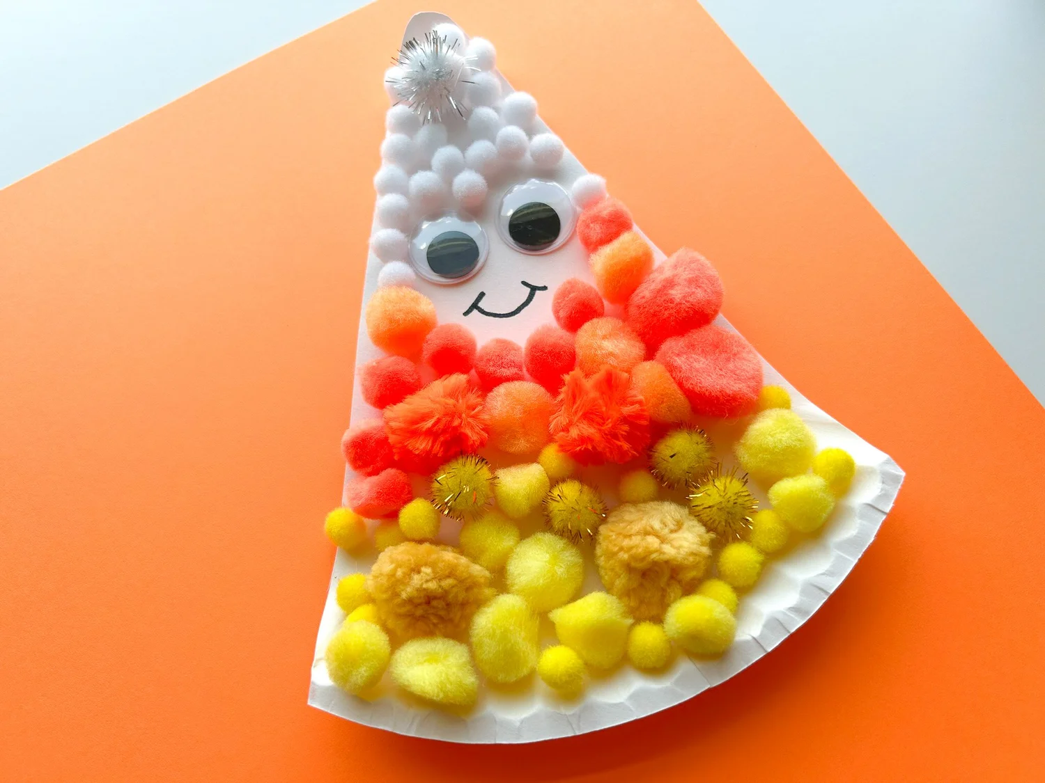 Fun Candy Corn Pom Pom Halloween Crafts for Kids — Crafty Kids Blog