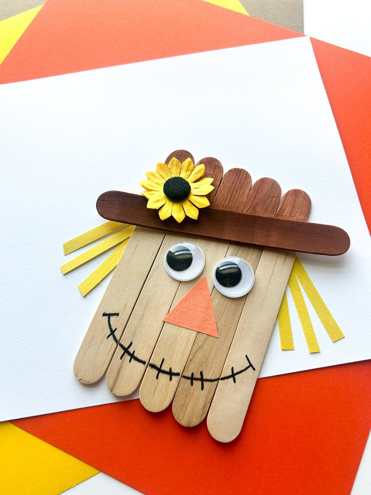 Fun Fall Scarecrow Popsicle Stick Craft for Kids to Make — Crafty Kids Blog