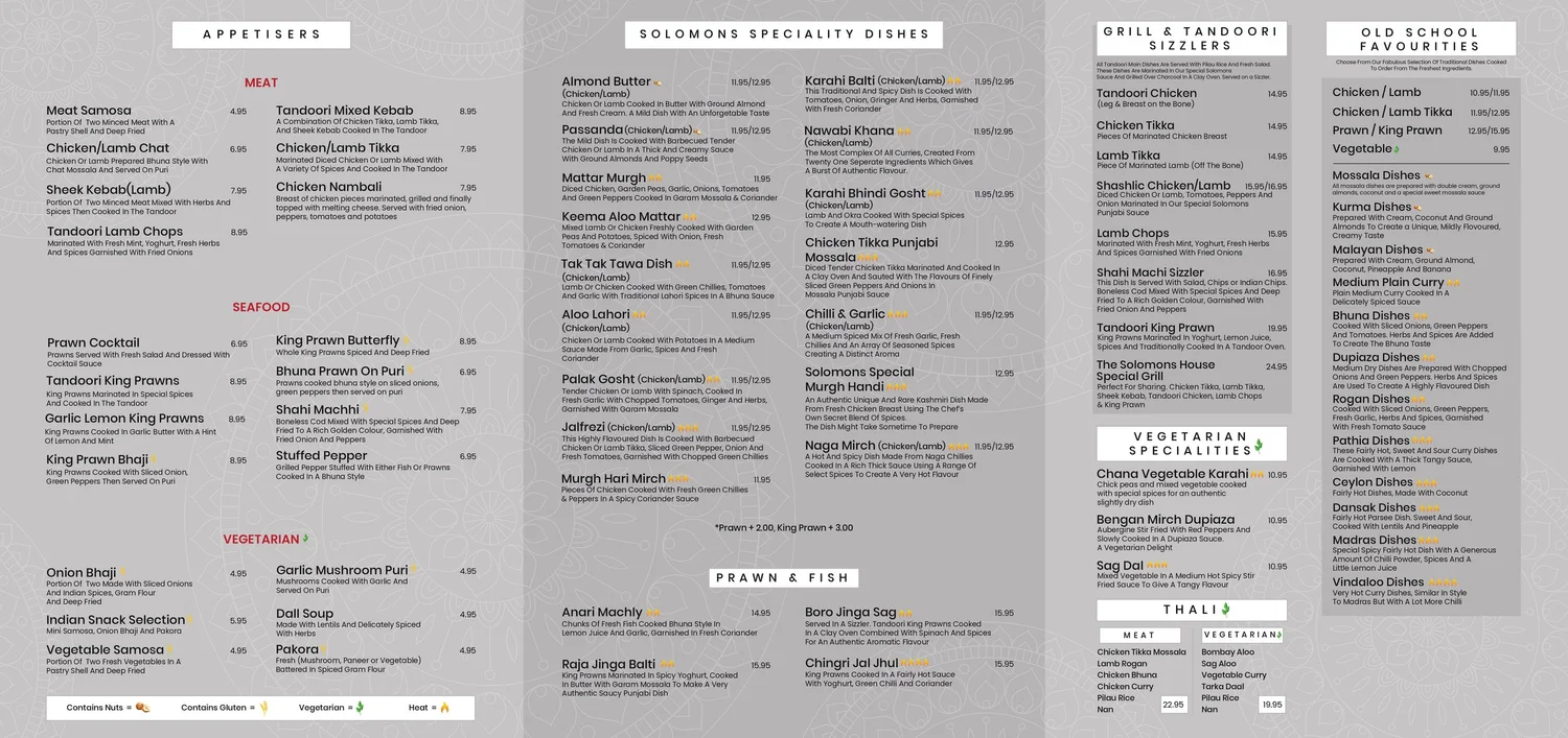 Menu — Solomons Newcastle