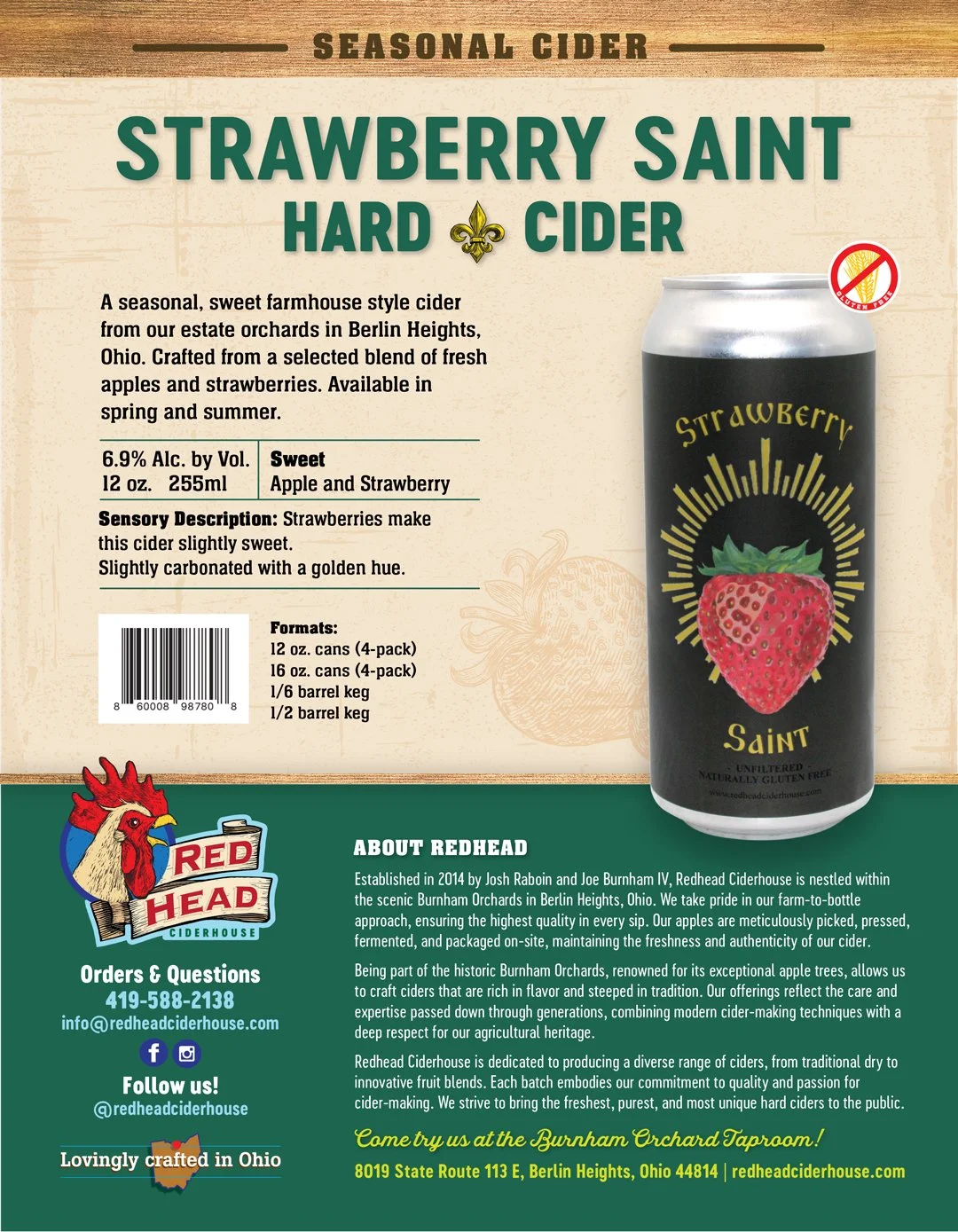 Redhead Hard Cider Flavors — Redhead Ciderhouse