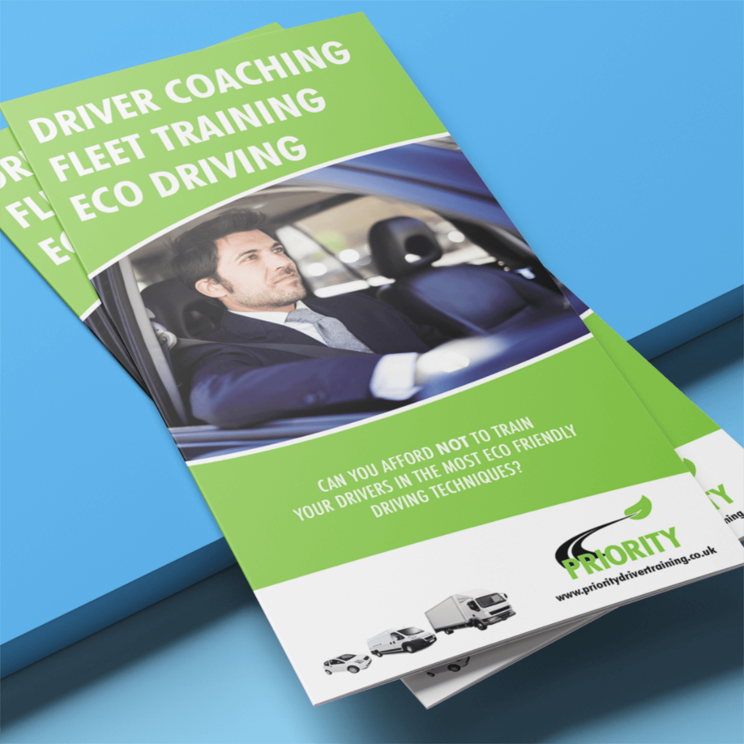 Print branding for Priority Driver Training — DL Design