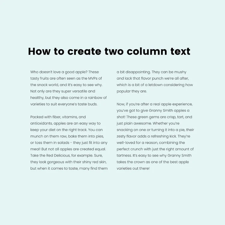 How to Create Two Columns of Text in Squarespace with CSS — insidethesquare.co