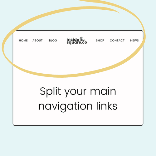 Split navigation links for Squarespace 7.1 // Squarespace Menu Link Tutorial — insidethesquare.co