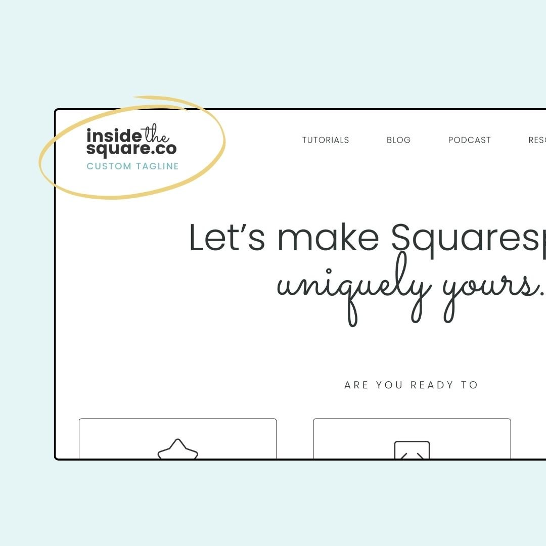 How to Add a Custom Tagline in Squarespace 7.1 (Step-by-Step Tutorial) — insidethesquare.co
