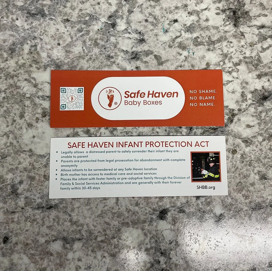 Safe Haven Law Cards--Pack of 250 — Safe Haven Baby Boxes