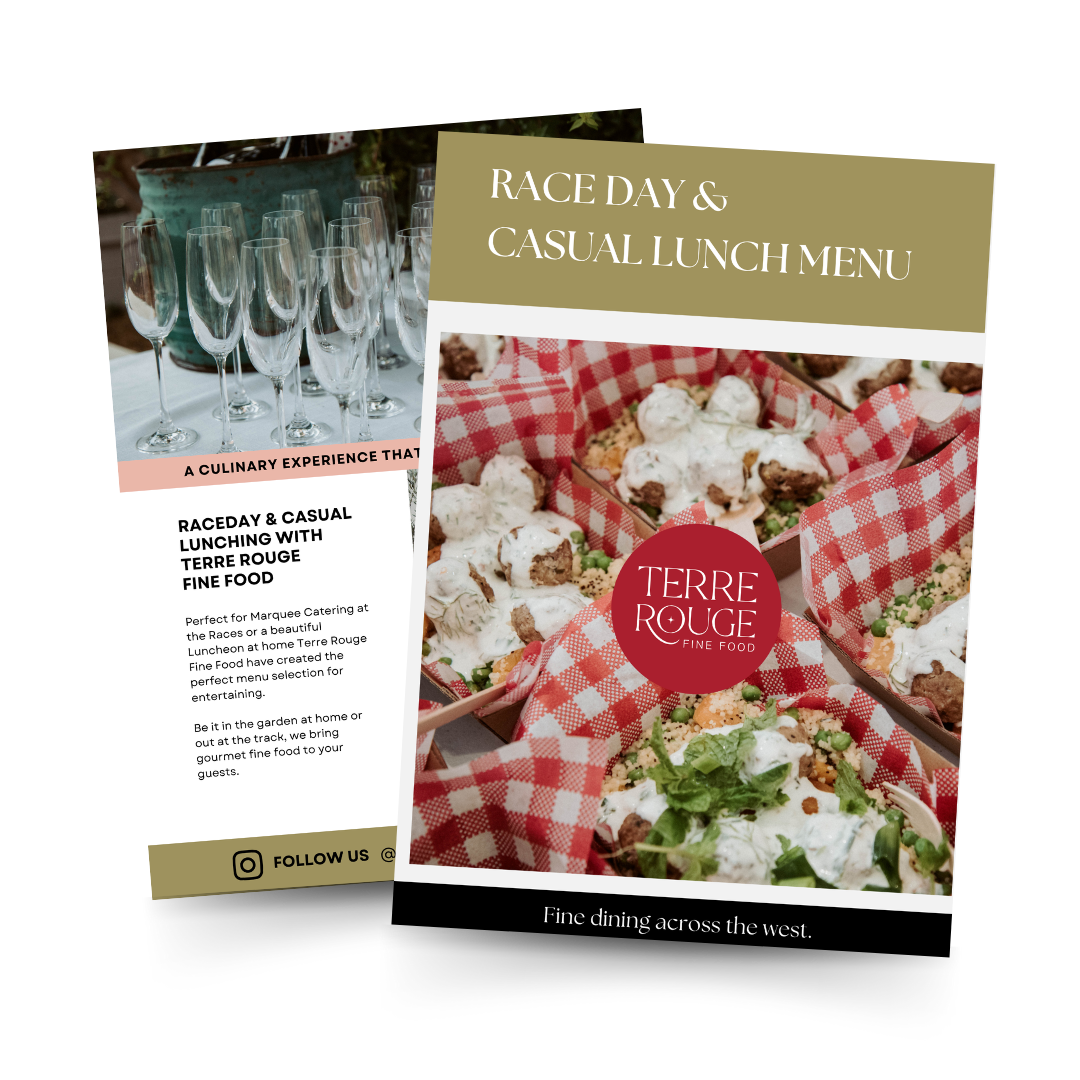 Menus — Dubbo Catering | Terre Rouge Fine Food