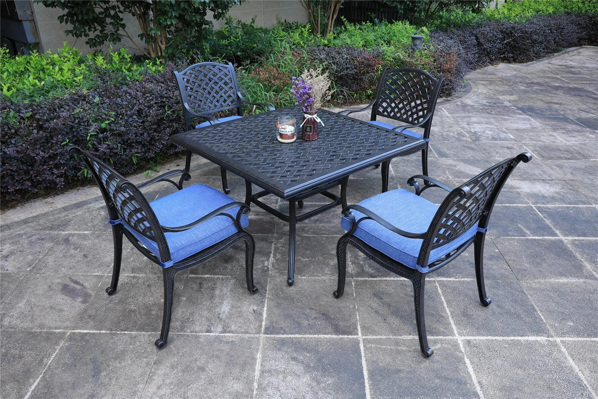 Castle Rock 5-Piece Square Dining Set With 4 Arm Chairs — GATHERCRAFT