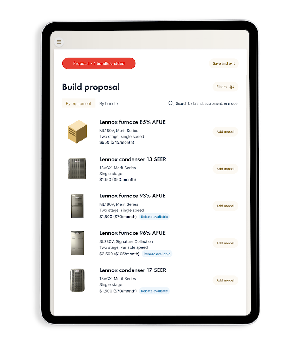 HVAC Proposal Building Sales Software | Airship