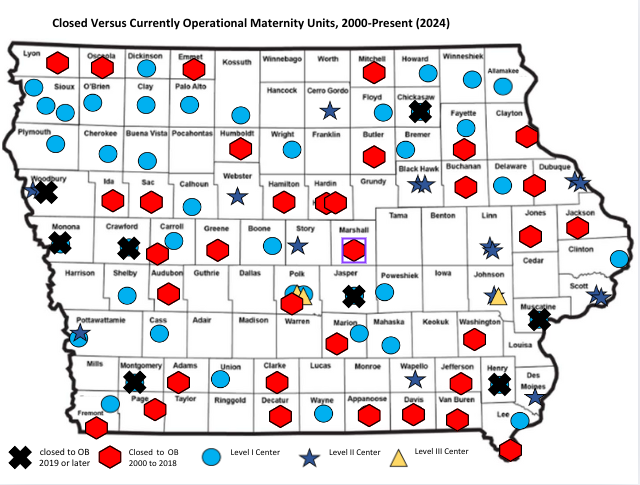 Timeline of a Crisis: OB closures and loss of Ob/Gyn services in Iowa ...