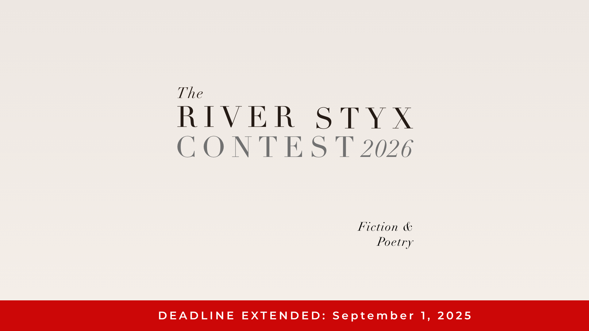 2026 River Styx Contest — River Styx Magazine