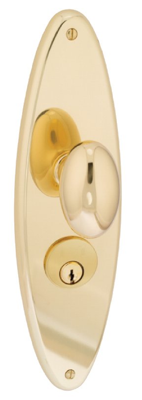 Westown Escutcheon Set with Large Oval Knob — Von Morris Hardware