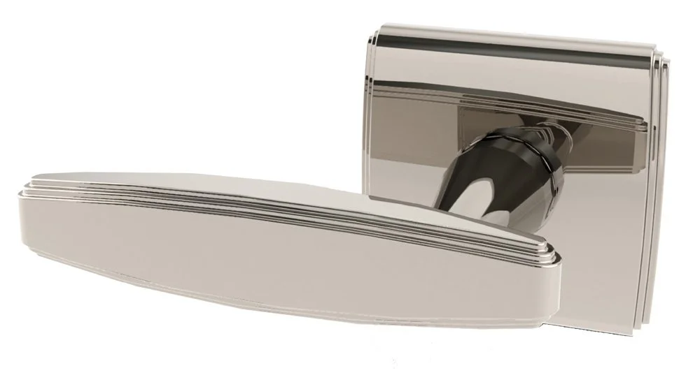 Art Deco Lever with Art Deco Rose — Von Morris Hardware